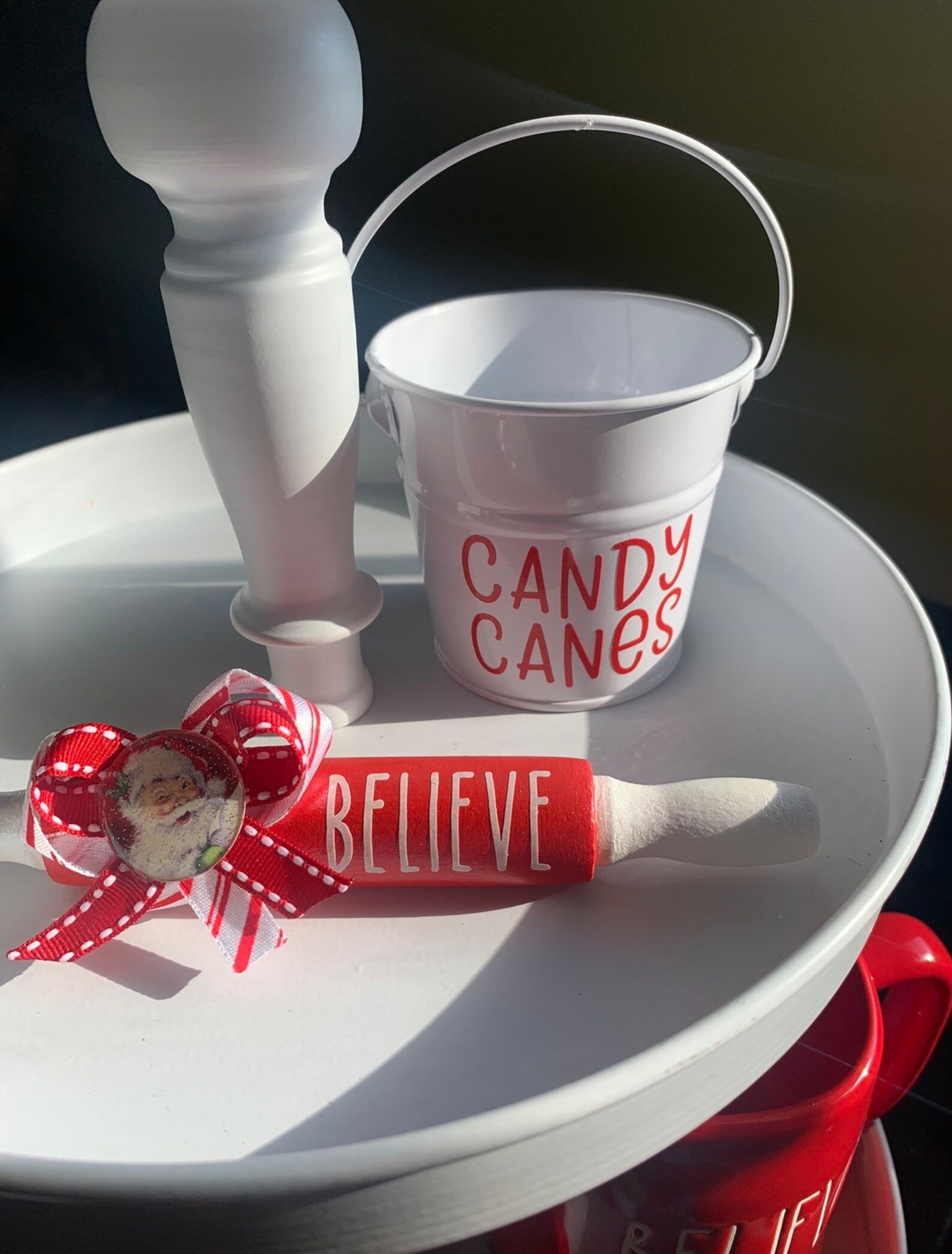 Candy Canes Mini White Bucket for Tier Tray - Etsy
