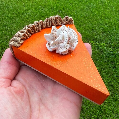 Fake Thanksgiving Pumpkin Pie Wood Slice Tier Tray Decor - Etsy