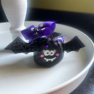 Halloween Black Bat Glitter Wood Marshmallow Tier Tray Decor - Etsy