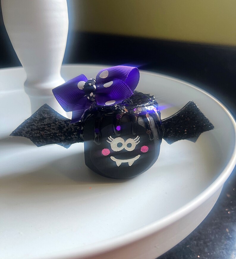 Halloween Black Bat Glitter Wood Marshmallow Tier Tray Decor - Etsy