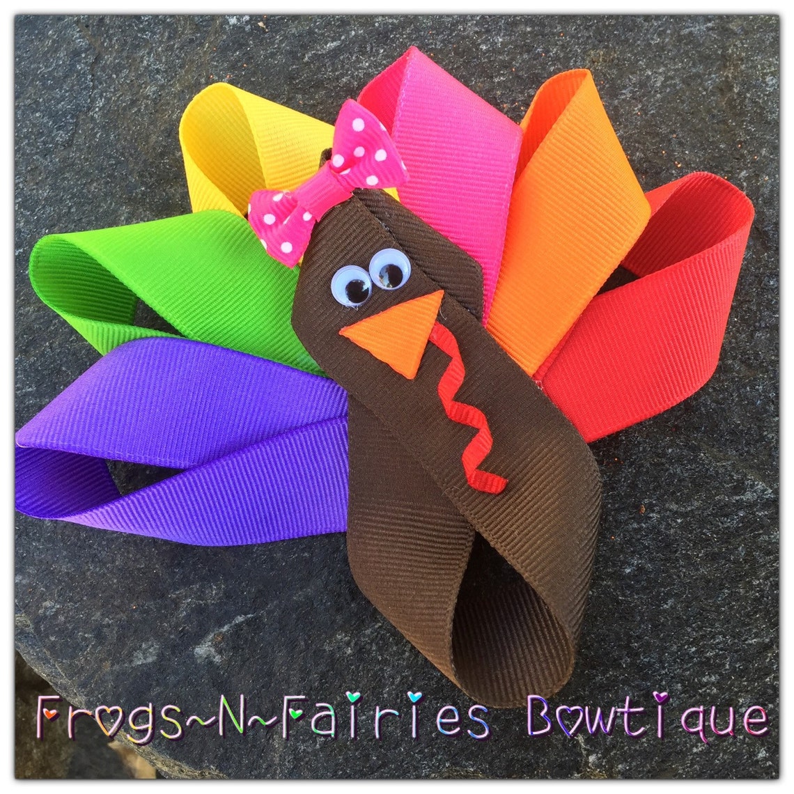 Thanksgiving Turkey Ribbon Hairbow - Etsy