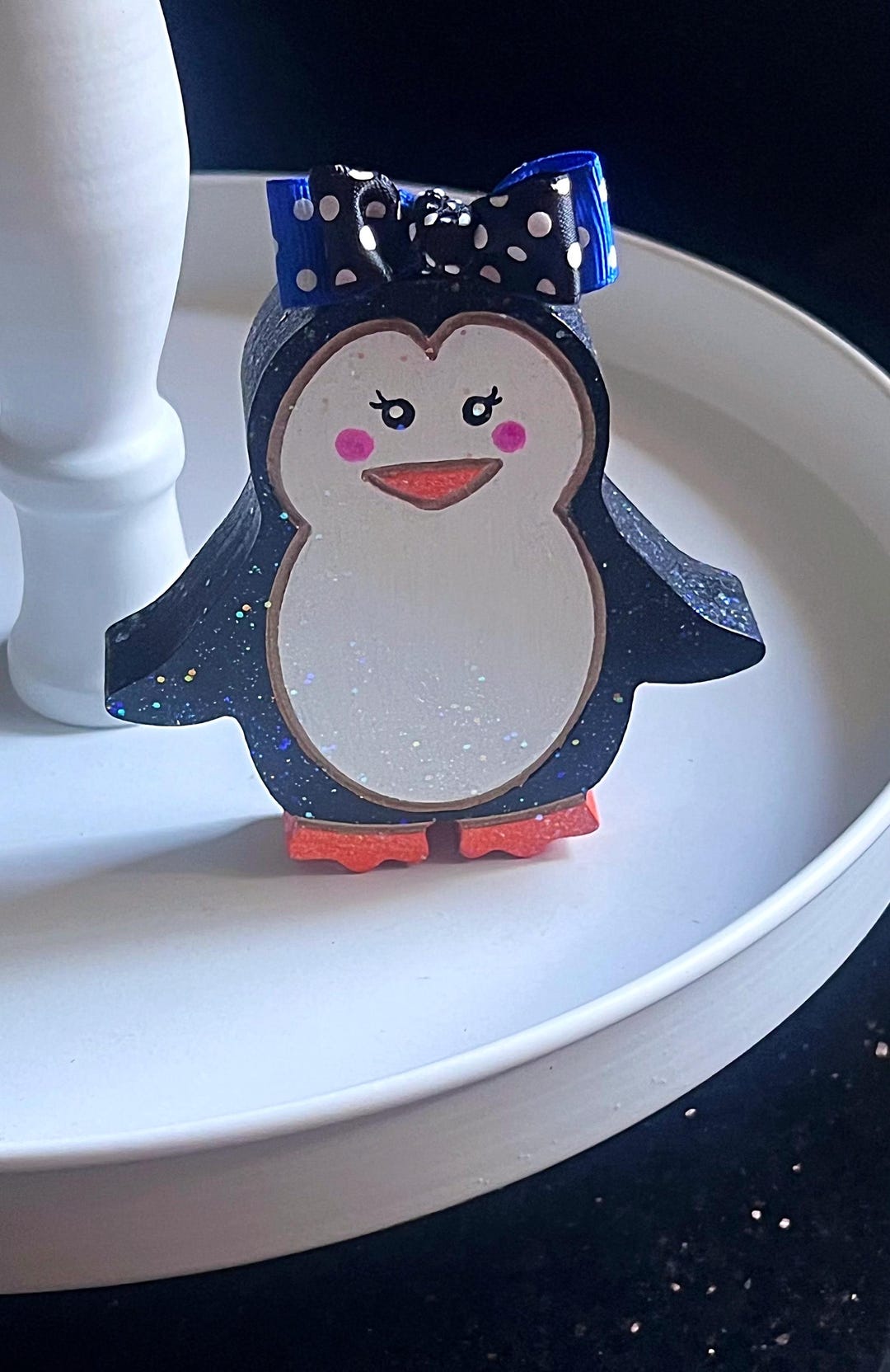 Penguin Wood Cutout Tier Tray Decor - Etsy