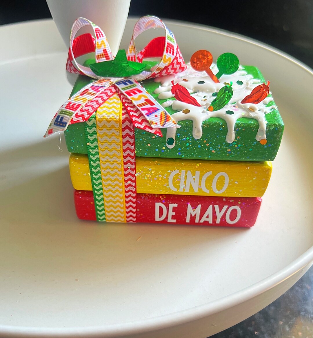 Cinco De Mayo Wood Mini Bookstack Tier Tray Decor - Etsy