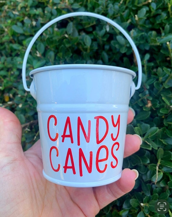 Candy Canes Mini White Bucket for Tier Tray - Etsy