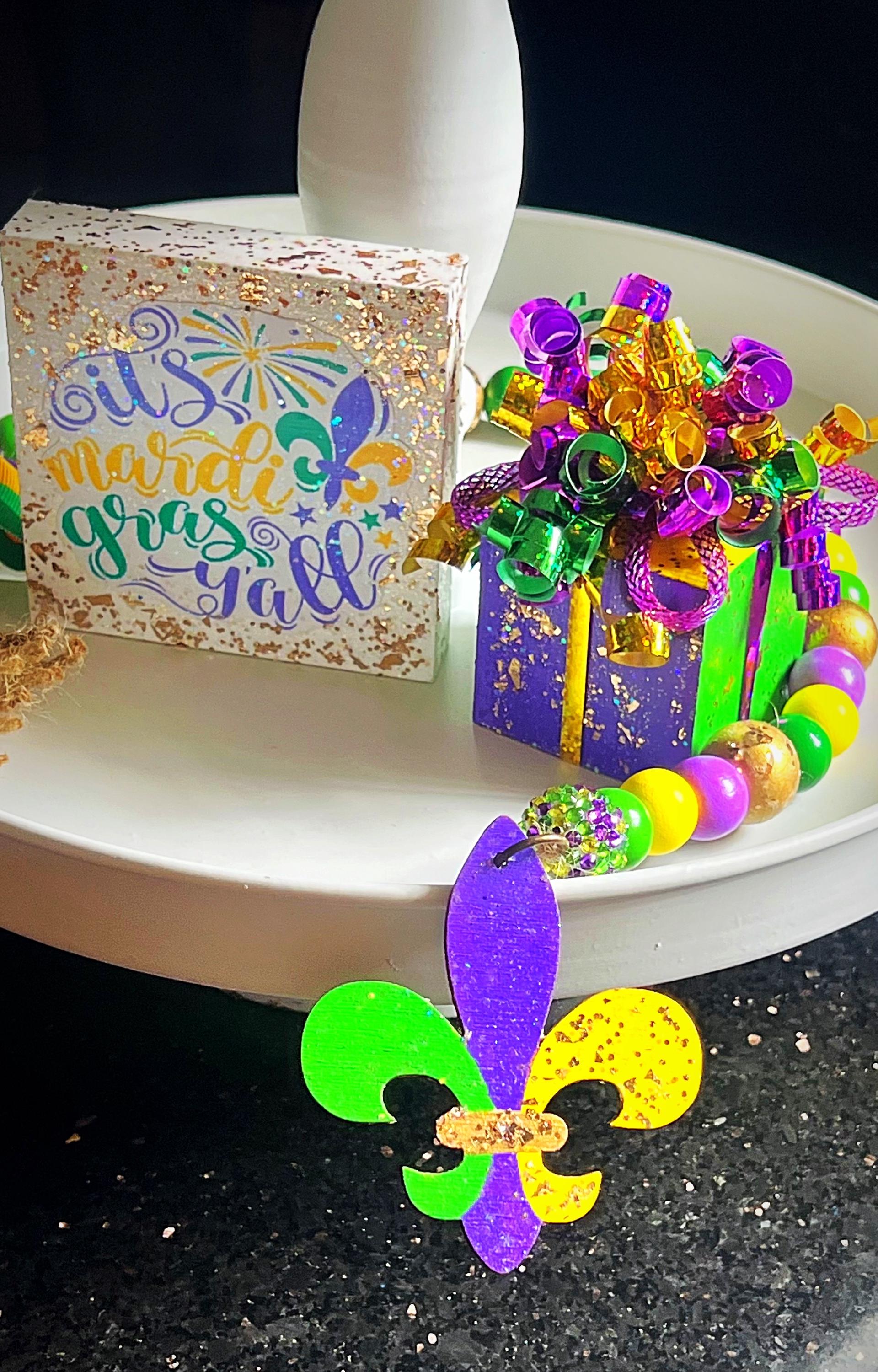 Mardi Gras Mini Present for Tier Tray - Etsy