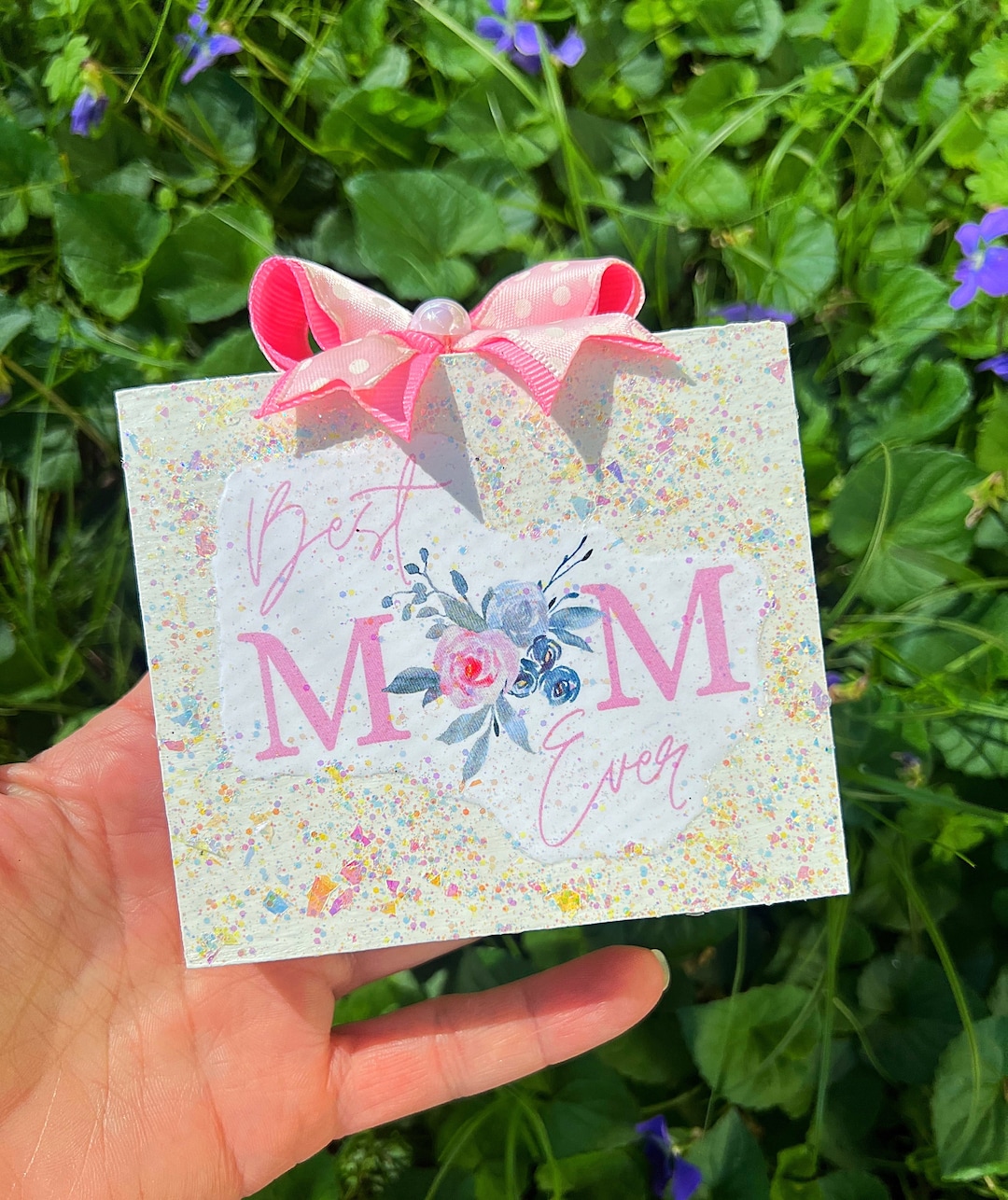 Mothers Day Best Mom Ever Mini Wood Sign Tiered Tray Decor - Etsy