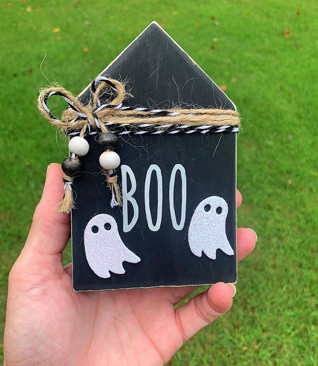 Halloween Mini Ghosts Boo Wood House Tier Tray Decor - Etsy