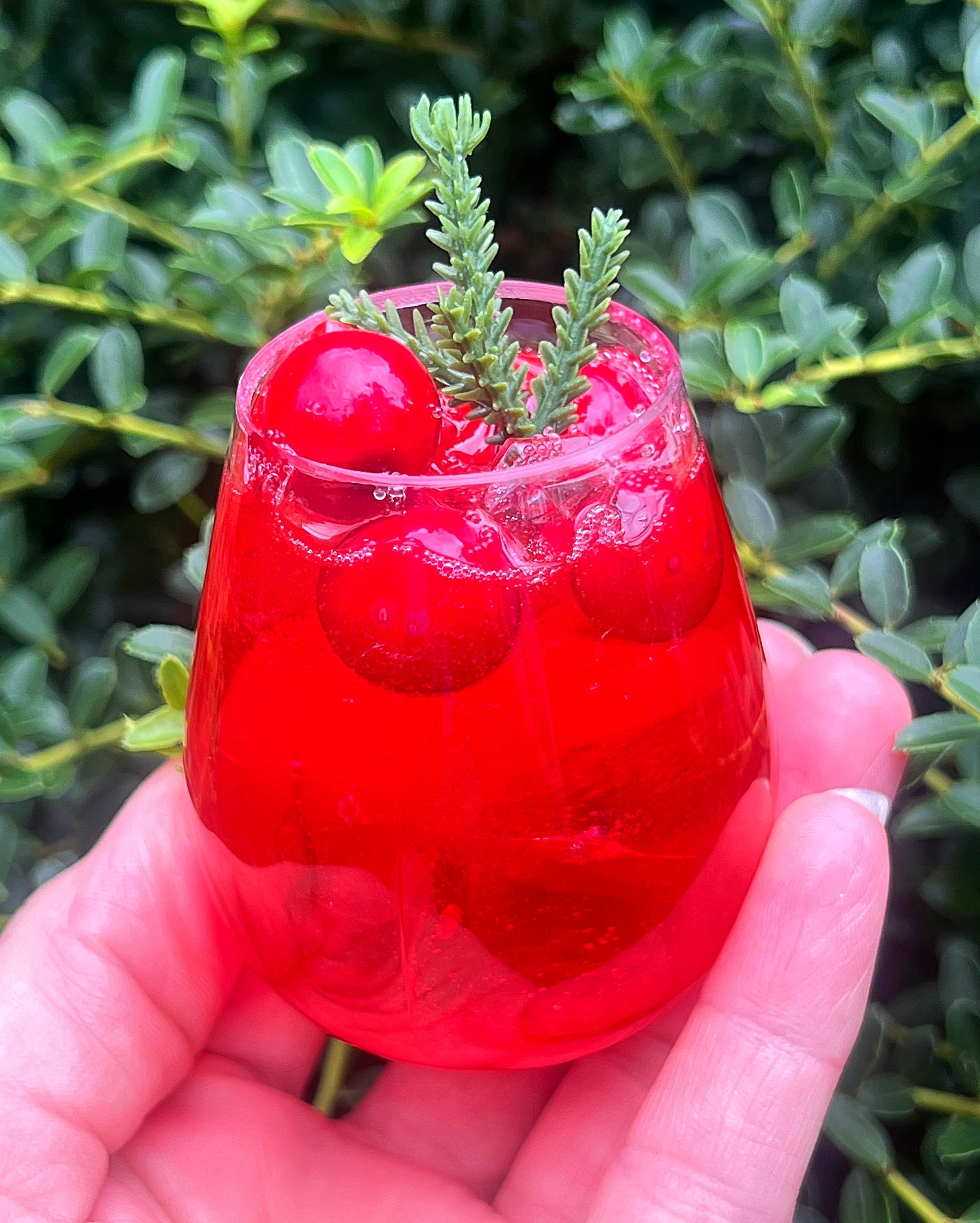 Christmas Cranberry Cocktail Faux Fake Resin Drink Tier Tray Decor - Etsy