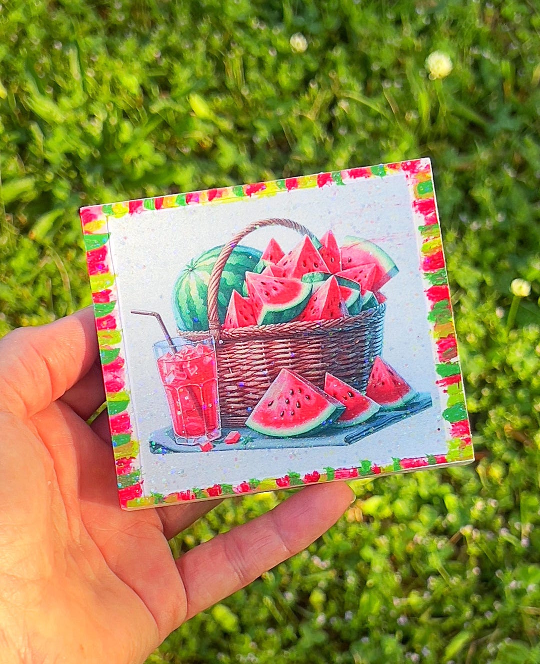 Watermelon Farmhouse Mini Glitter Wood Sign Tiered Tray Decor - Etsy