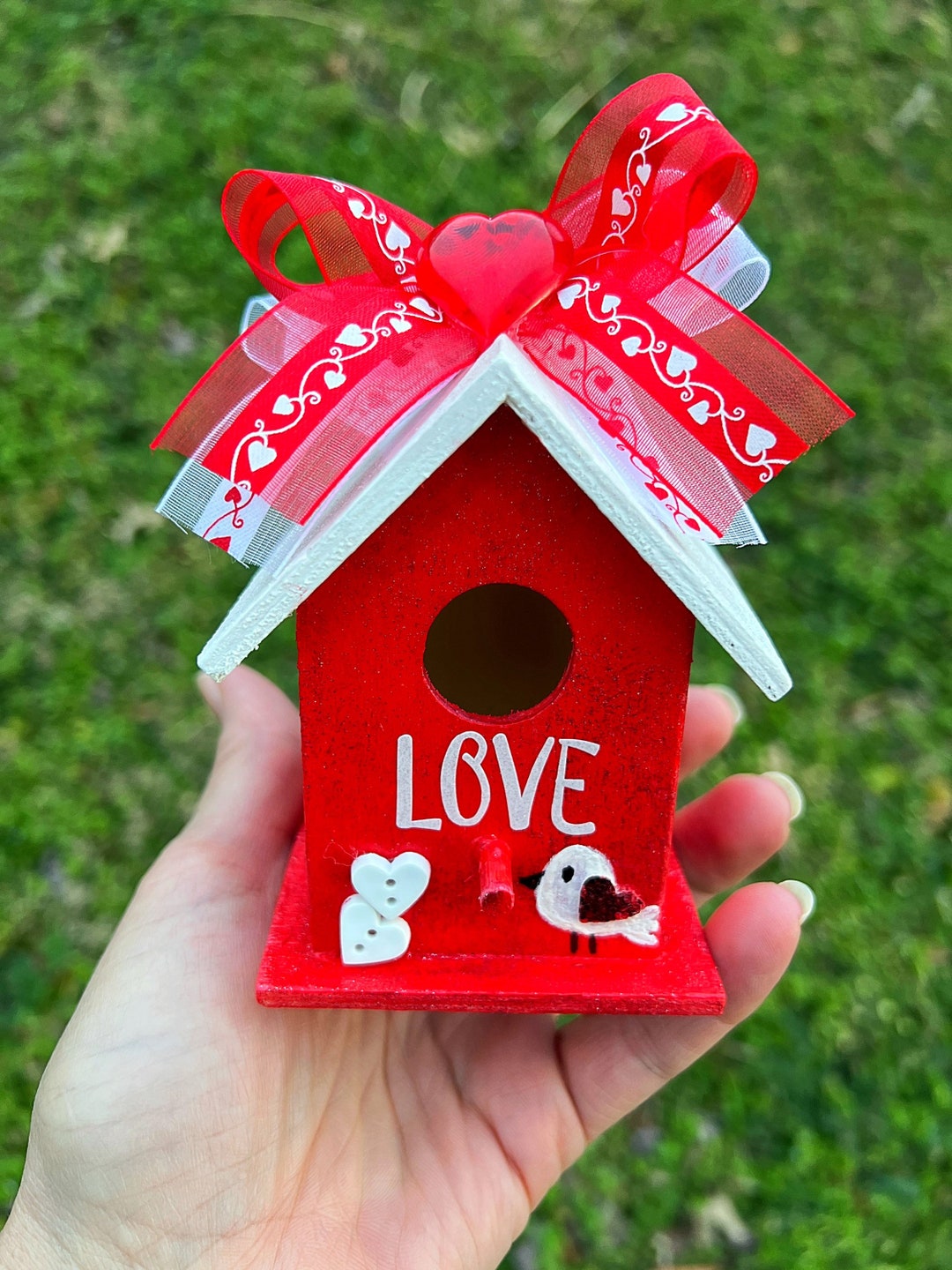 Valentine’s Day Love Mini Birdhouse for Tier Tray - Etsy