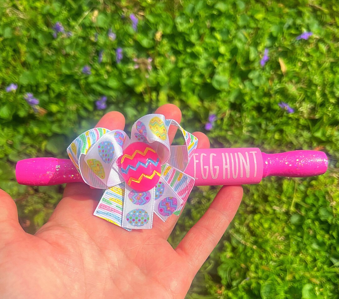 Easter Pink Egg Hunt Mini Glitter Rolling Pin Tiered Tray Decor - Etsy