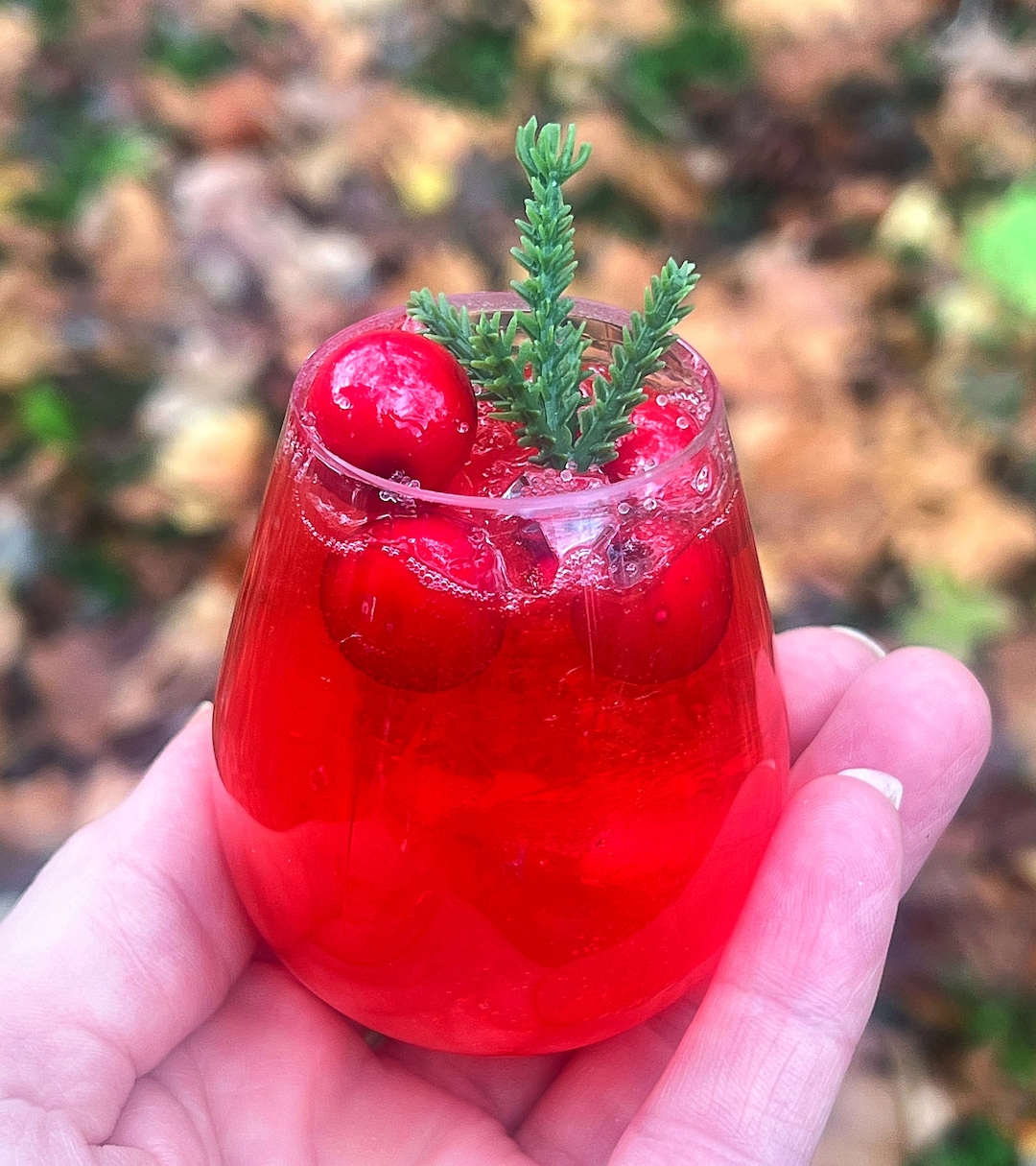 Christmas Cranberry Cocktail Faux Fake Resin Drink Tier Tray Decor - Etsy
