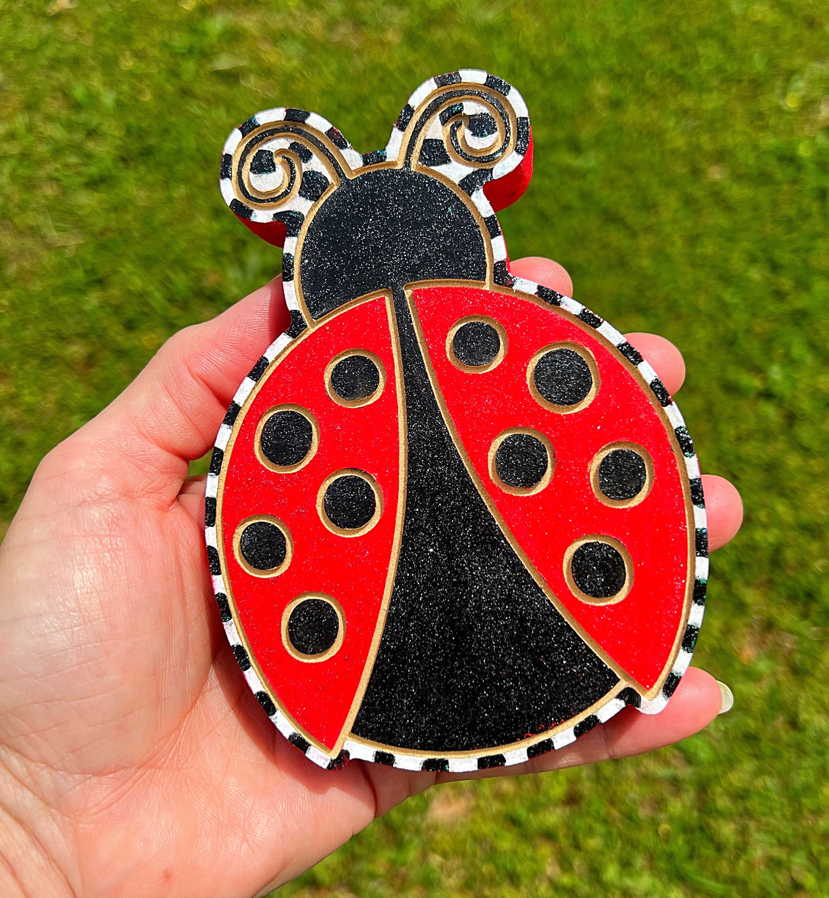Wood Ladybug Tier Tray Decor - Etsy