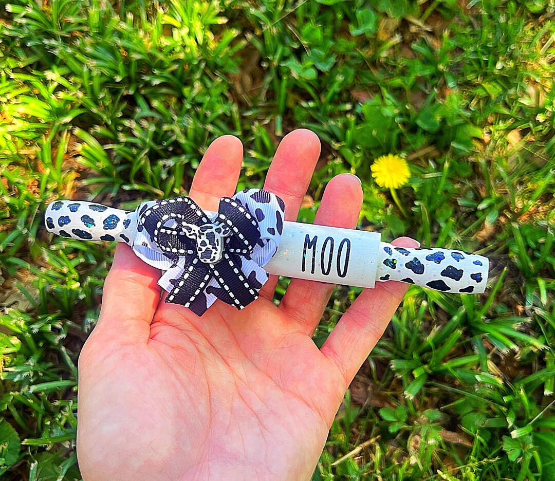 Black & White Dairy Cow Print Moo Mini Rolling Pin Tier Tray Decor - Etsy