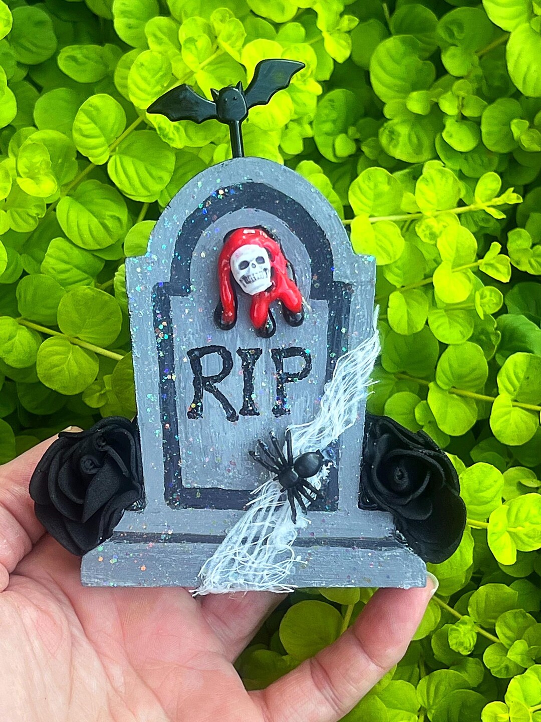 Halloween Tombstone Glitter Wood Cutout Tier Tray Decor - Etsy