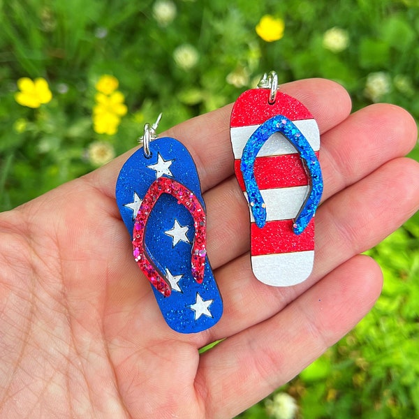Patriotic Flip Flops - Etsy