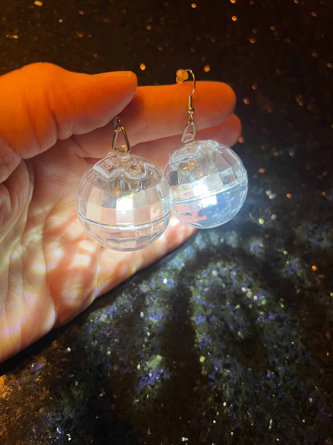 Happy New Year Lighted Disco Ball Earrings - Etsy
