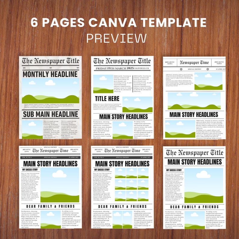 Canva Business Newspaper Template, Custom Business Newspaper Template ...