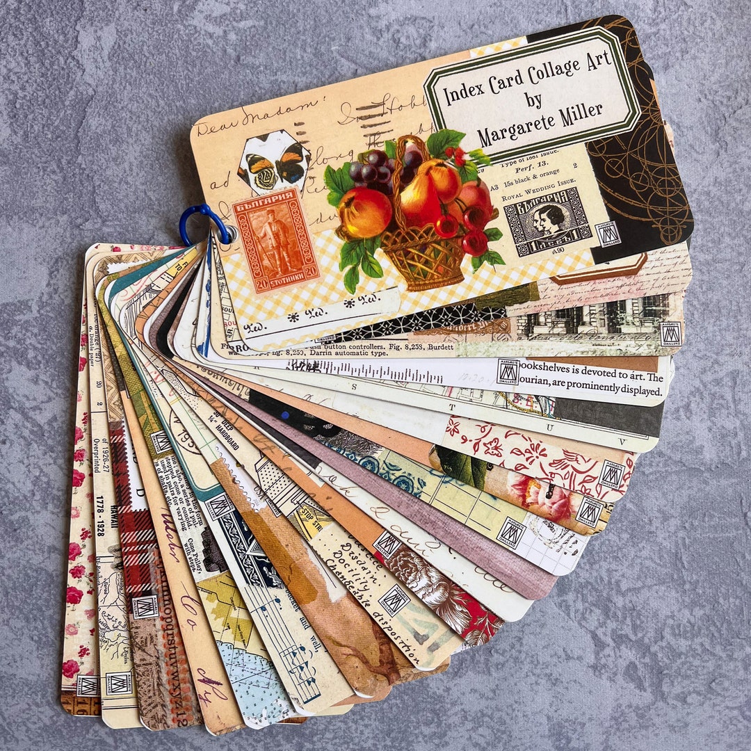 Index Card Collage Art - Etsy