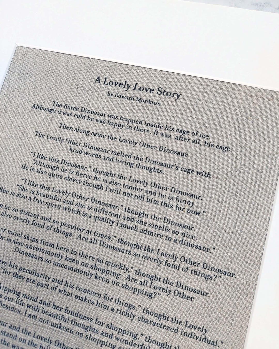 Personalized Poem Print on Cotton/linen – Meaningful Wedding or ...