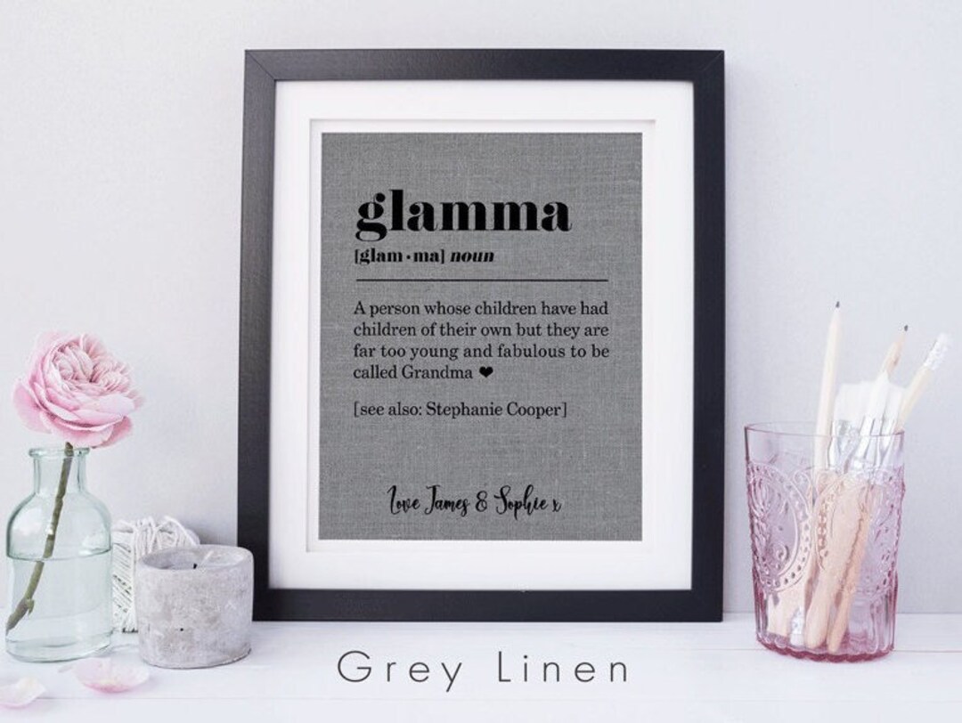 Definition of Glamma Fabric Print • Gift for Grandma • Personalized ...