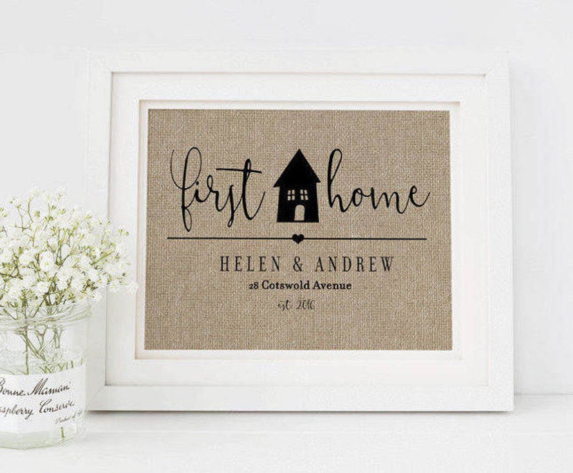 Personalised First Home Gift First Home Sign Housewarming | Etsy
