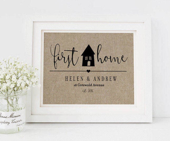 Personalised First Home Gift First Home Sign Housewarming - Etsy