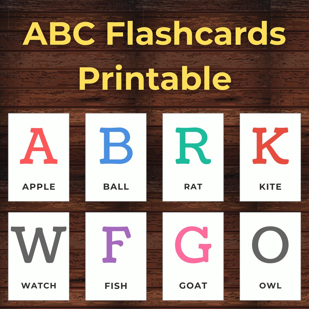Alphabet Flashcards Printable | A–Z Letter Cards PDF | 4-per-page & 8 ...