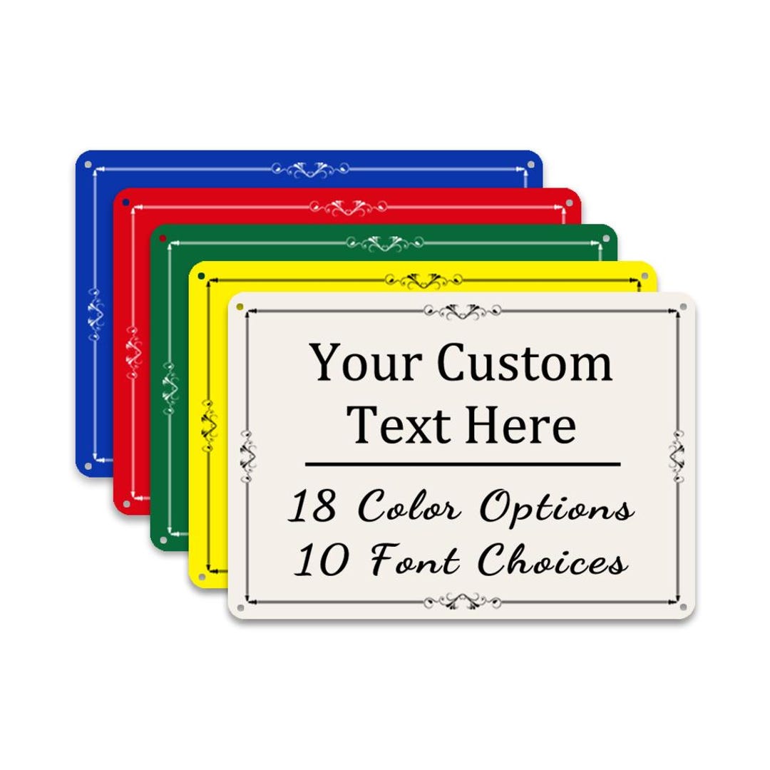 Custom Sign for Wall, Aluminum Metal Sign, Outdoor Sign, Personalized ...