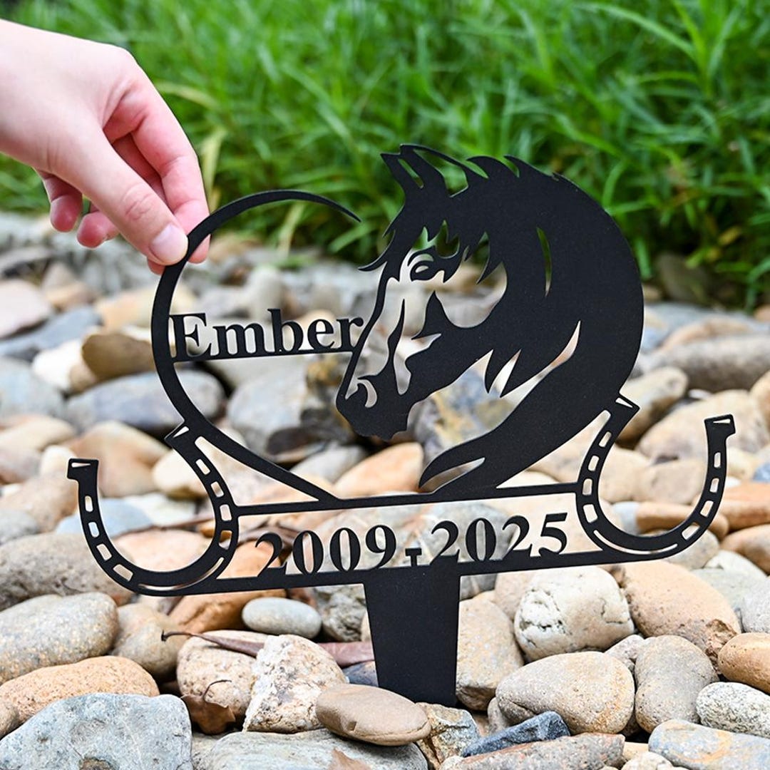 Personalized Horse Memorial Sign, Custom Metal Plaque, Farm Decor - Etsy