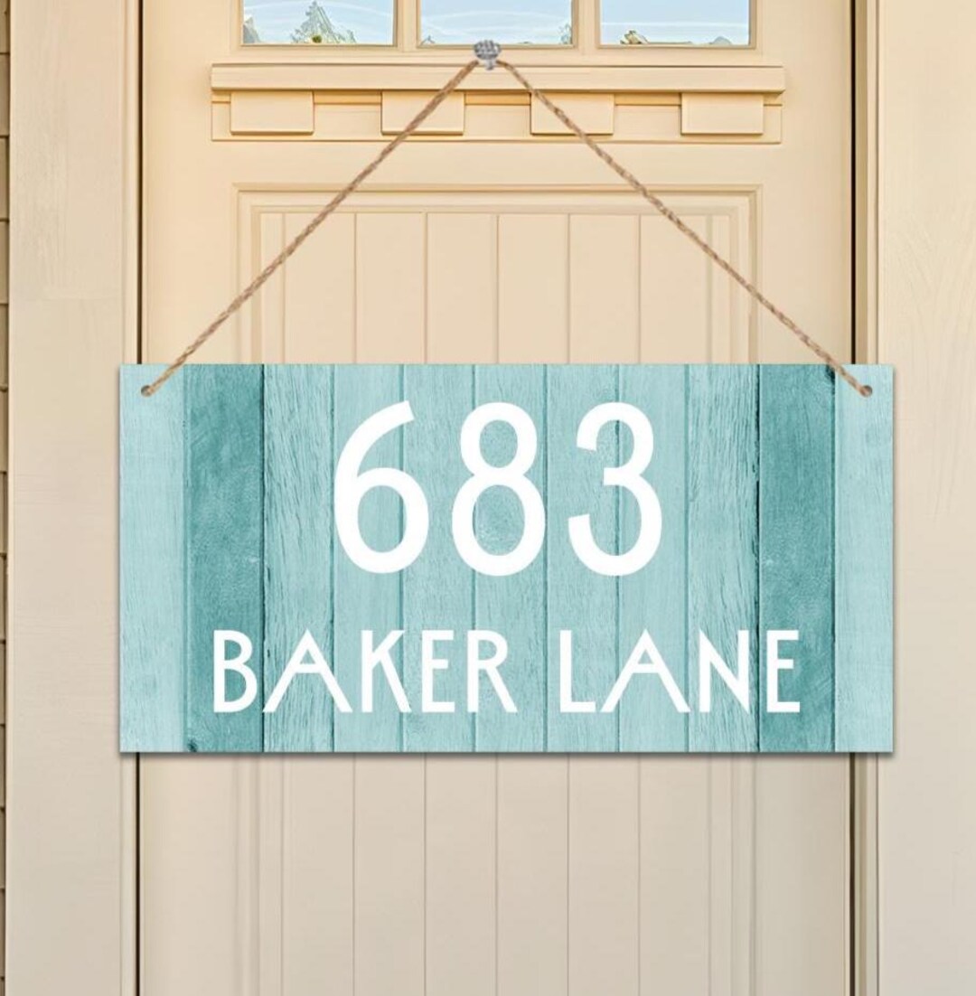 Custom Wooden House Number Sign, Personalized Address Plaque - Etsy