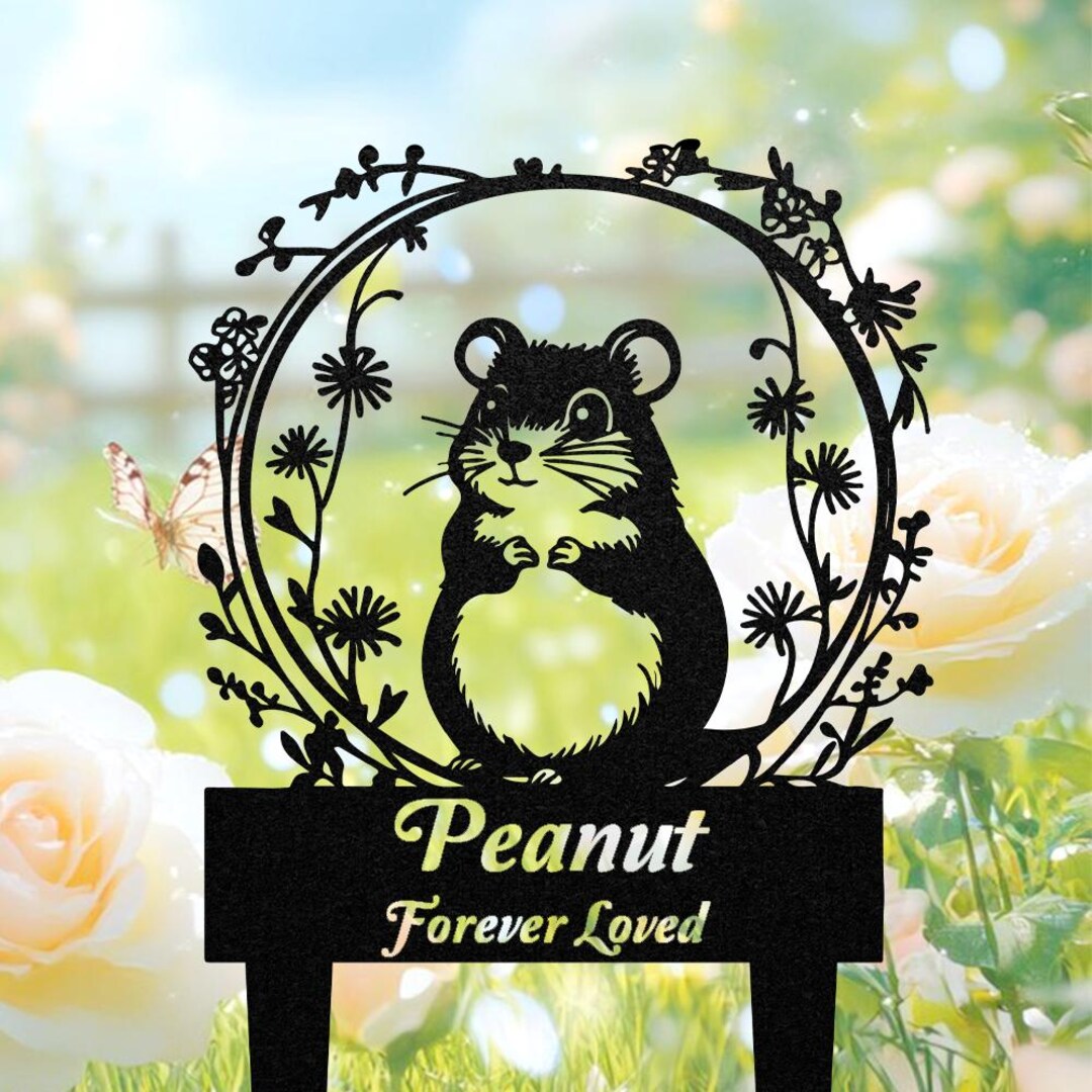 Custom Hamster Memorial Sign, Metal Pet Grave Marker, Remembrance ...