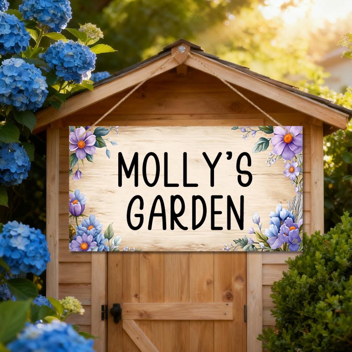 Personalized Garden Sign, Custom Wooden Plaque, Outdoor Decor - Etsy