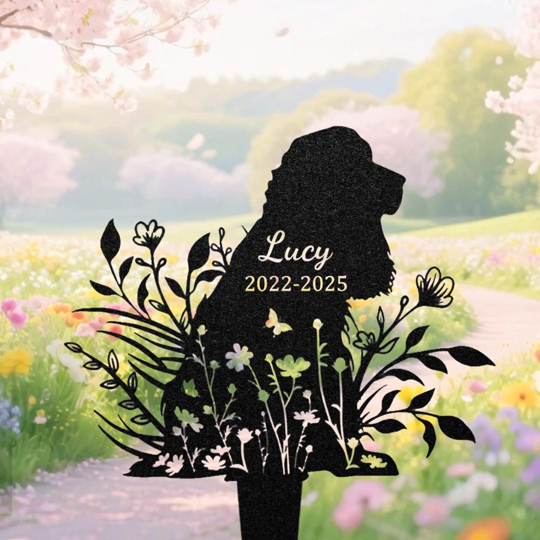Custom Cocker Spaniel Memorial Plaque, Personalized Dog Grave Marker - Etsy