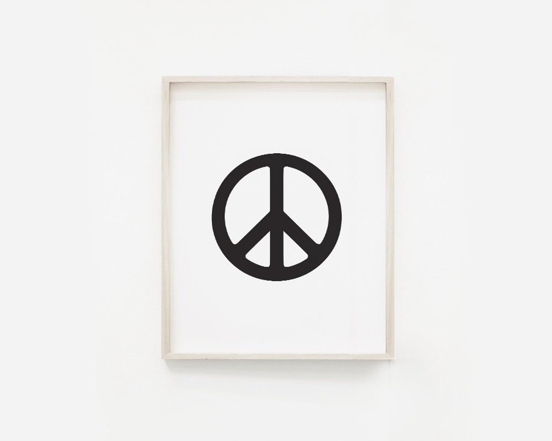 Peace Sign Digital Print 11x14 Instant Download - Etsy