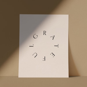 Grateful Digital Download / Digital Print / Printable Wall Art / Wall ...