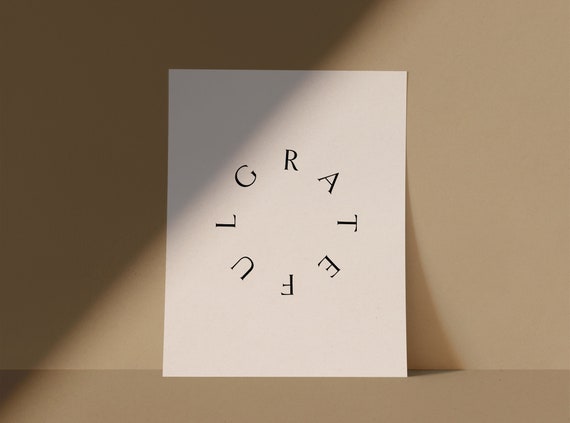 Grateful Digital Download / Digital Print / Printable Wall Art | Etsy