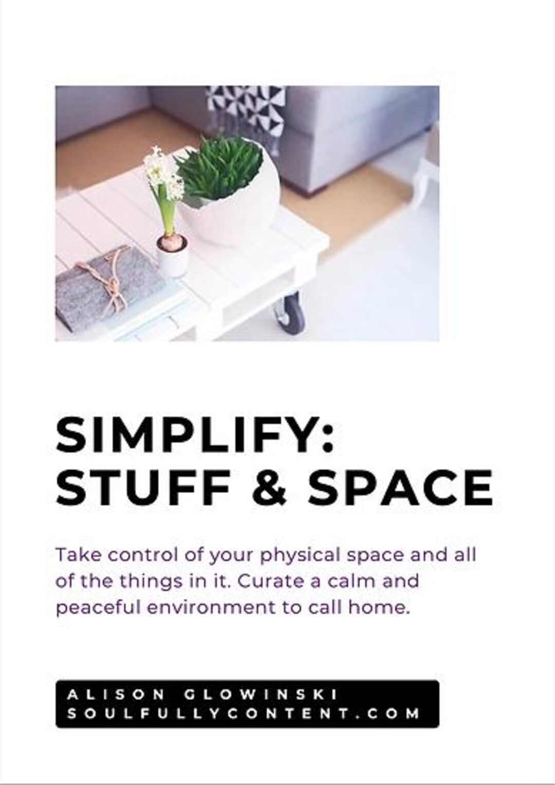 Simplify: Stuff and Space Guidebook Workbook Simple Living PDF Download ...