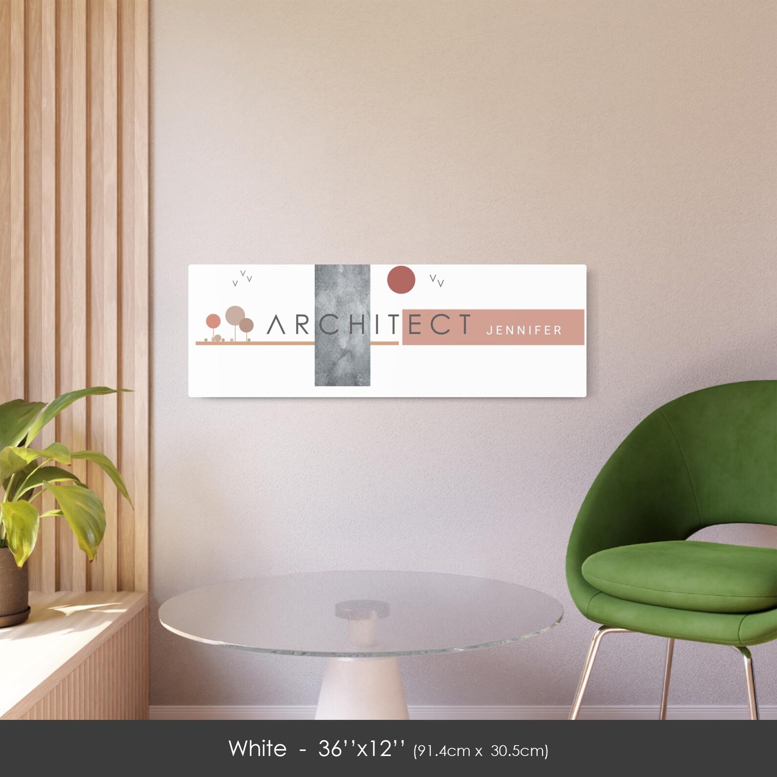Architect Custom Name Metal Wall Sign: Architecture Office Hanging ...
