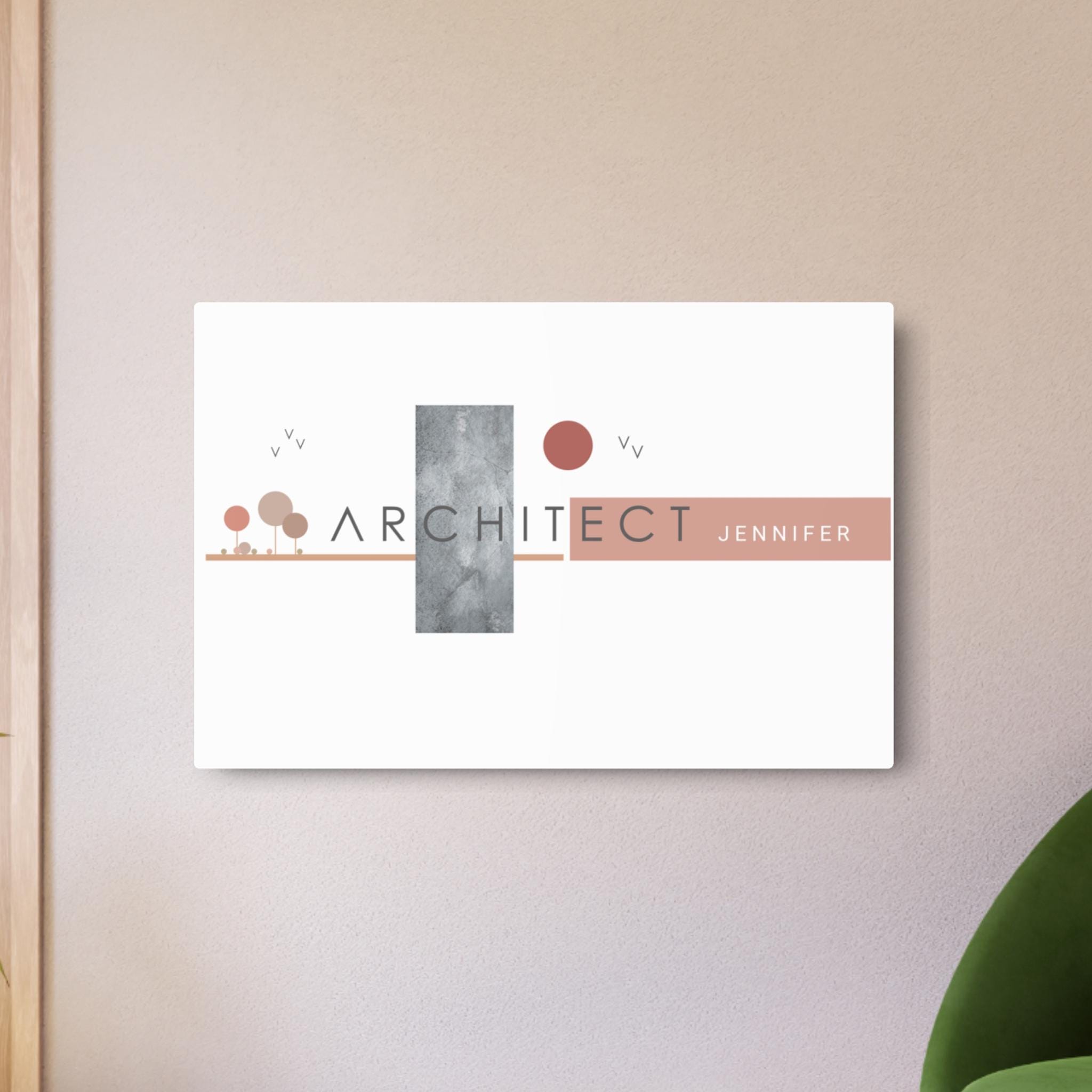 Architect Custom Name Metal Wall Sign: Architecture Office Hanging ...