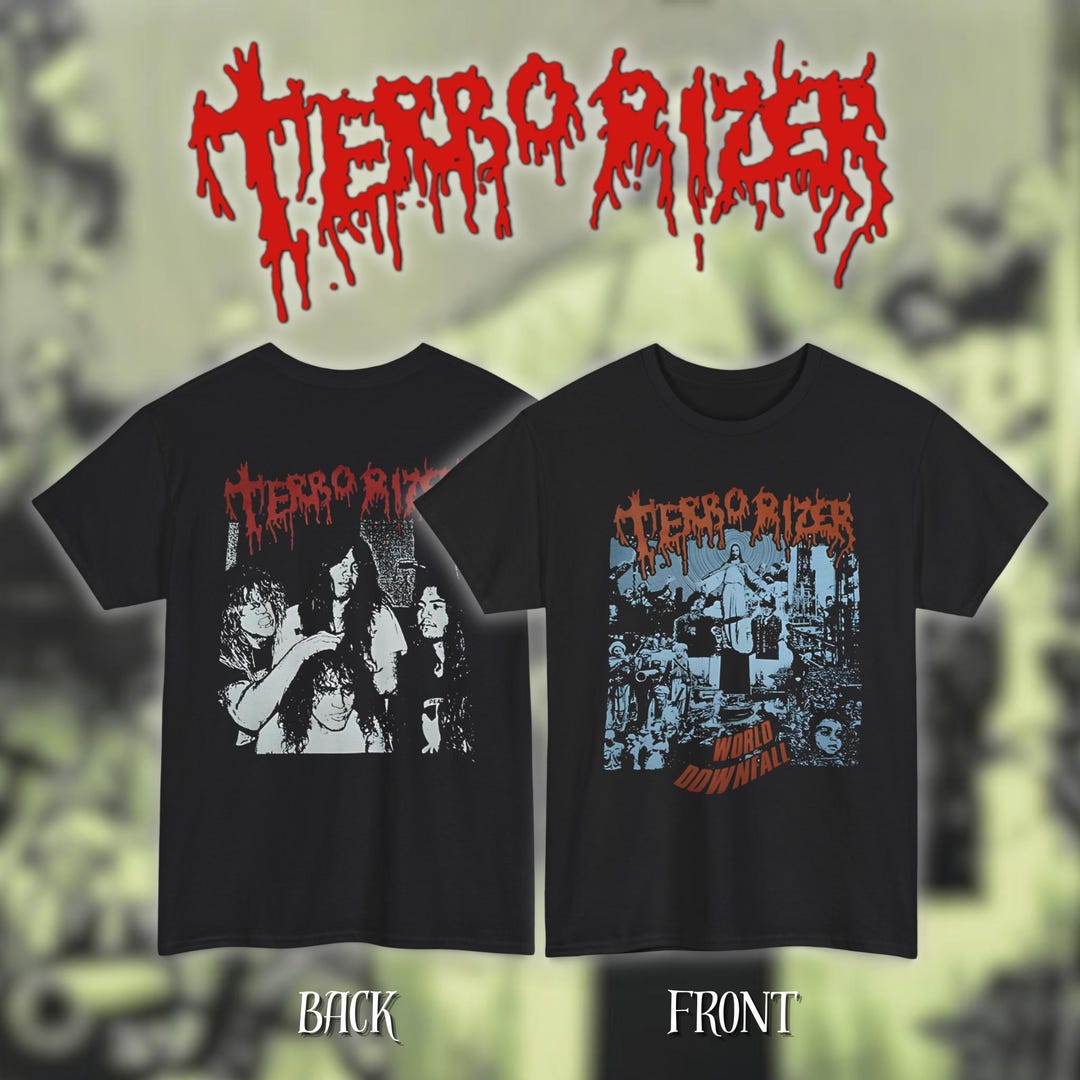 Terrorizer - World Downfall | Gildan Heavy Cotton Tee | Size- S, M, L ...