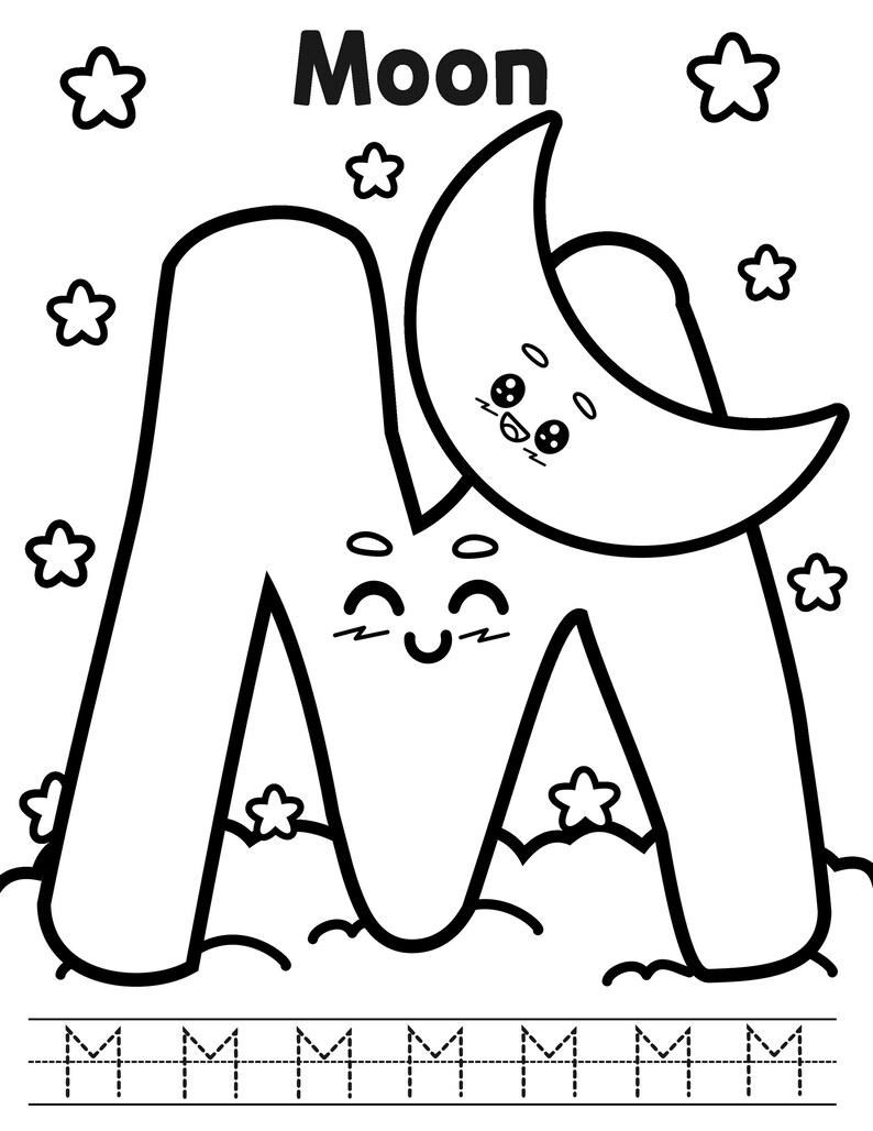 Alphabet Letter Coloring Pages 26 Pages for Kids and Adults Printable ...
