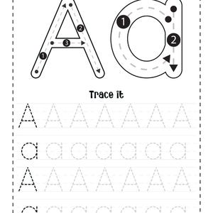 Printable Trace the Alphabet Worksheets. Preschool-kdg Phonics ...