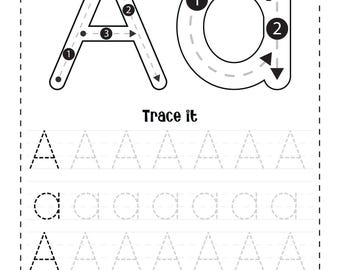 Printable Trace the Alphabet Worksheets. Preschool-kdg Phonics ...