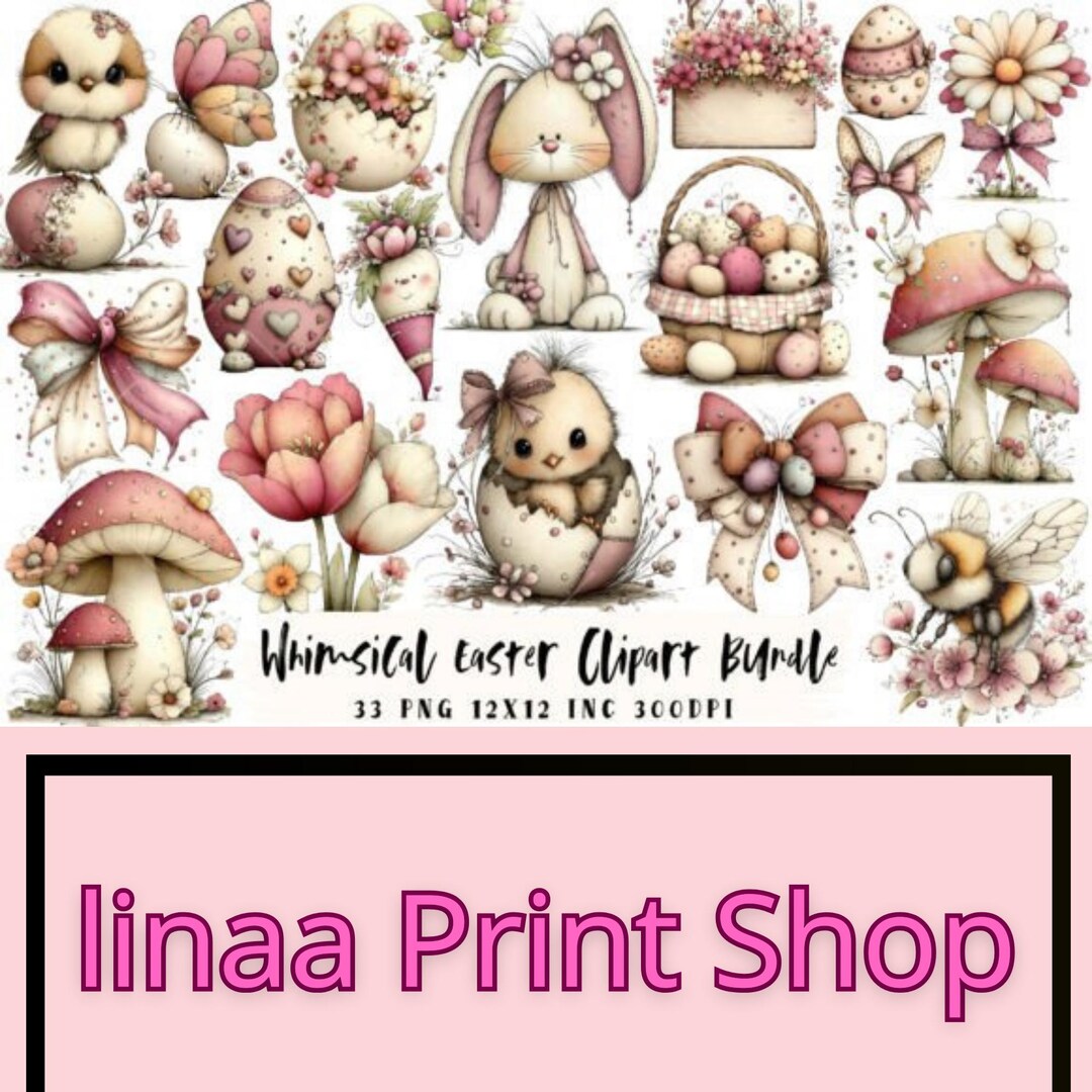 Easter Bunny Clipart PNG, Soft Watercolor Chick & Egg Bundle, Whimsical ...