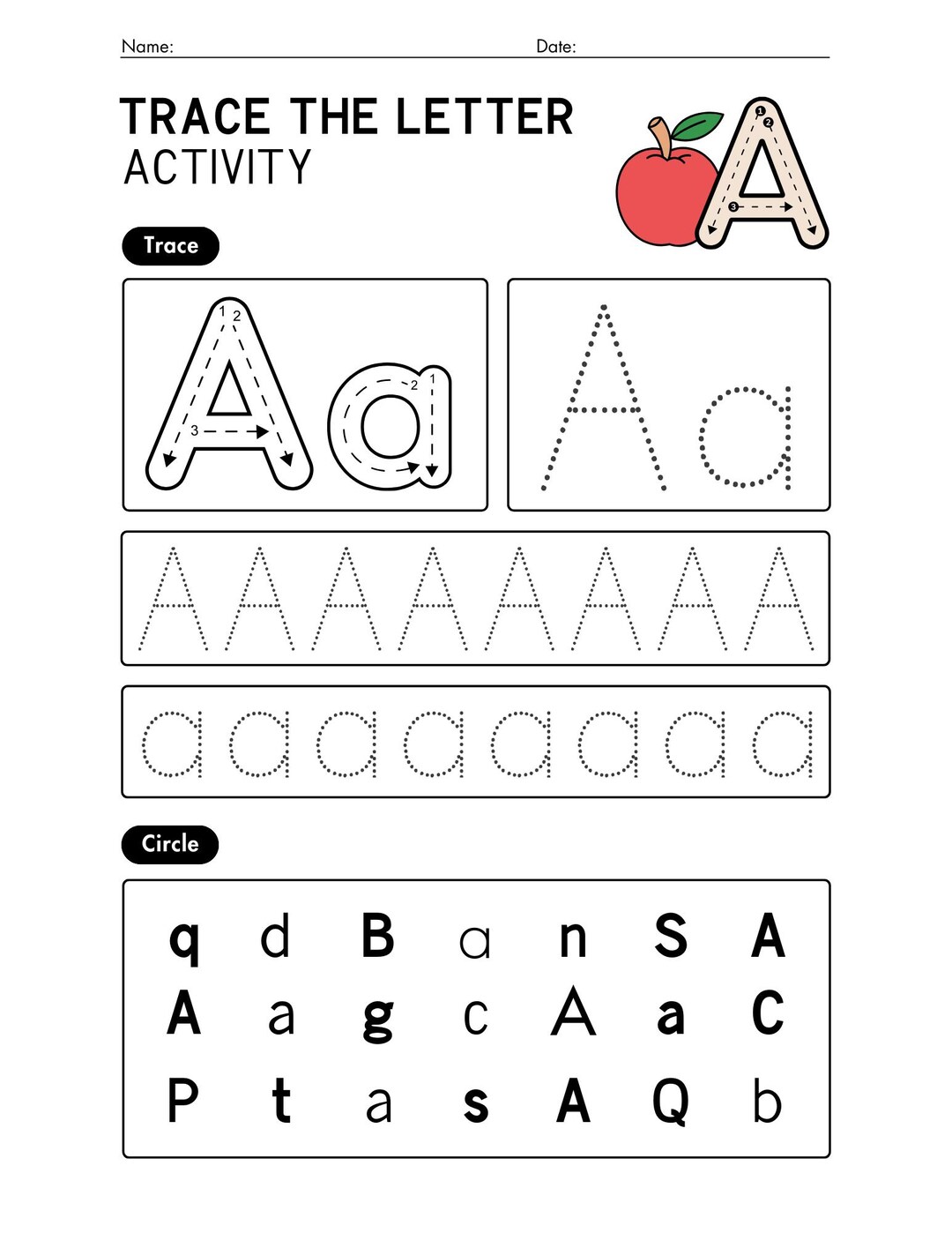 Let's Trace the Letter: Alphabet Tracing Workbook PDF – Preschool ...