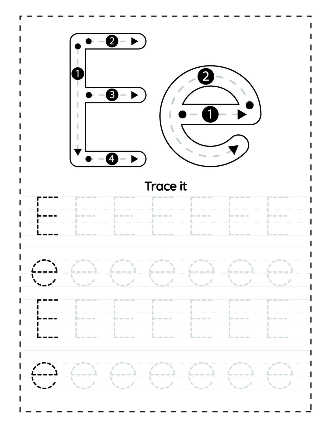 Alphabet Tracing Worksheets Kindergarten Pre-k Preschool ABC Tracing ...