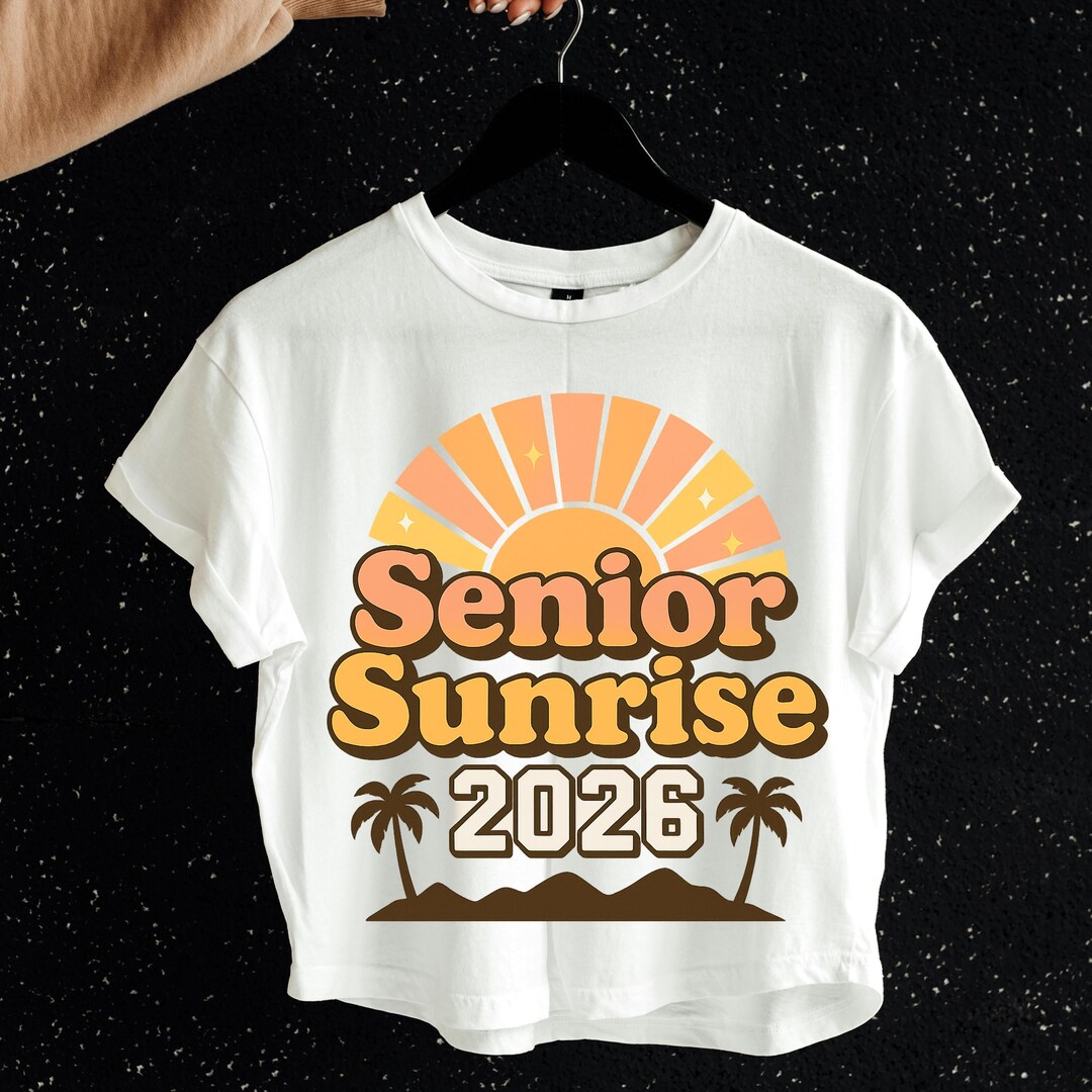 Senior Sunrise 2026 Png, Boho Colorful, High School Jenior Retro, Beach ...