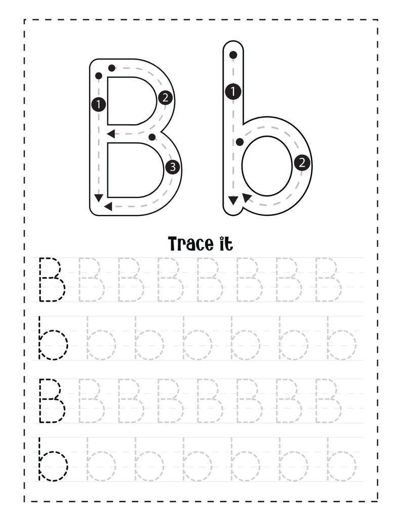 Printable Trace the Alphabet Worksheets. Preschool-kdg Phonics ...