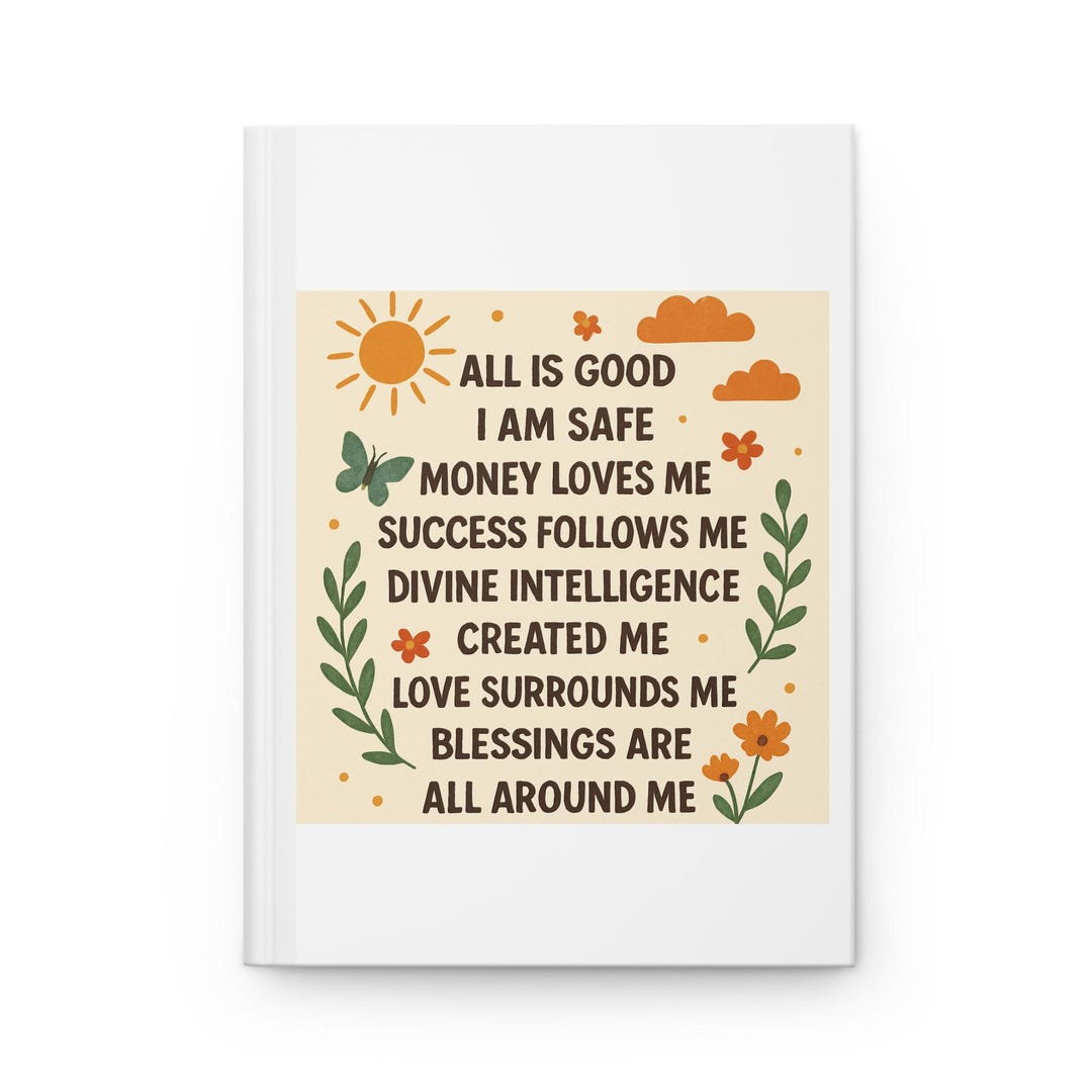 Positive Affirmation Journal, Motivational Notebook, Self-care Diary ...